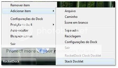 Tutorial Stack Docklet em RocketDock - WebTuga