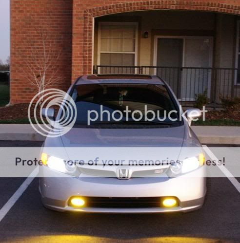 silver(FA5) lowered, wheels, yellow fogs. | 8th Generation Honda Civic ...